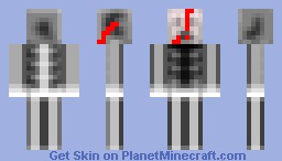 X Ray Skeleton With Blood {EXTRA BLOOD!} Minecraft Skin