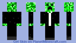 Creeper in a Suit Minecraft Skin