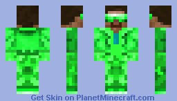 green pimp Minecraft Skin