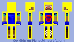 cube man Minecraft Skin