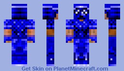 blue samurai Minecraft Skin