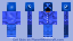 blue astronaut creeper Minecraft Skin