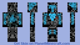 Blue Space Trooper Minecraft Skin