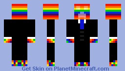 Rainbow suit man Minecraft Skin