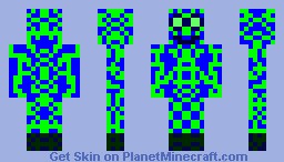 Blue-Green Alien Minecraft Skin
