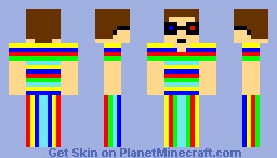 rainbow man Minecraft Skin