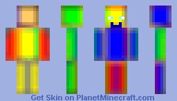 Colour man 3D parts Minecraft Skin
