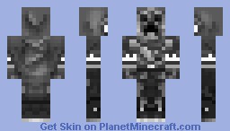 The black creeper knight Minecraft Skin