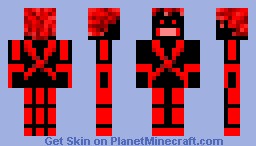 black and red Minecraft Skin
