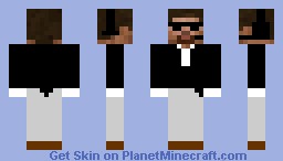 Secret Agent Steve Minecraft Skin