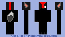 Black and red wolf boy Minecraft Skin