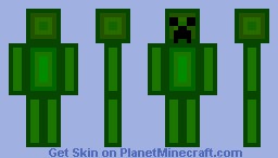 green trippy creeper Minecraft Skin