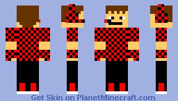 REd and Black checkered skin Minecraft Skin