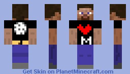 I love my moons steve Minecraft Skin