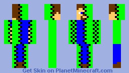 half steve half green Minecraft Skin