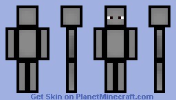 Grey Outline Man Minecraft Skin