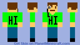 Monocle ''HI'' Guy Minecraft Skin