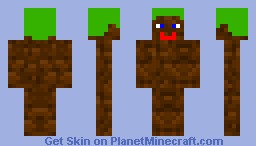 Mud man Smile! (Original) little shading in the mud Minecraft Skin