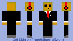 gold slime in a suit with headphones Minecraft Skin