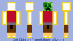 Block Guy in Creeper Mask Minecraft Skin