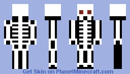 skeleton with red eyes Minecraft Skin