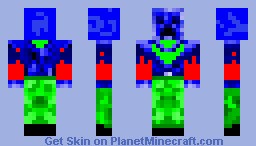 superman creeper blue face Minecraft Skin