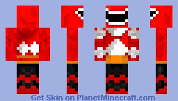 Red Power Ranger Minecraft Skin