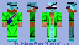 Ice wizard with purple visor Minecraft Skin