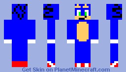 Sonic x Minecraft Skin