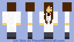 Female Scientist in a lab coat Minecraft Skin