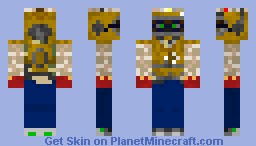 Submarine Robot with Goggles Minecraft Skin