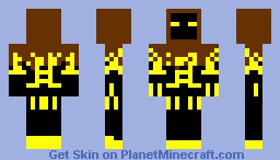 Mysterious Yellow Hooded Figure Minecraft Skin