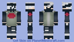 (Naruto Shippuden Pack 1)Kakashi Hatake New Design Update!! Minecraft Skin