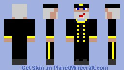 Old Naval Captain in Uniform Minecraft Skin