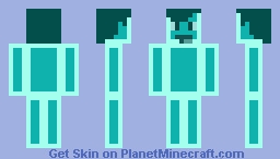Neon Blue Minecraft Skin