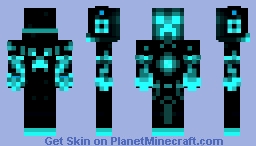 blue neon creeper boy Minecraft Skin
