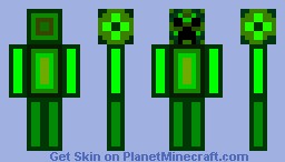 Green-Neon Creeper Minecraft Skin