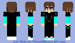 Blue Neon Minecraft Skin