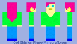 neon girl Minecraft Skin
