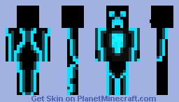 neon creeper Minecraft Skin