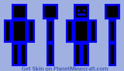 neon blue Minecraft Skin