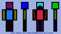 Neon Sub-Zero. Minecraft Skin