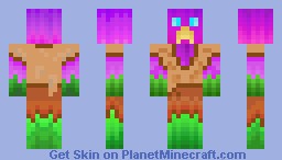 Purple-Green neon Creeper Minecraft Skin
