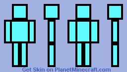Neon light blue Minecraft Skin
