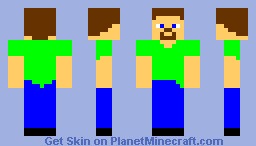 Neon Steve Minecraft Skin