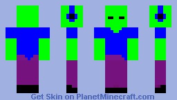 Neon Zombie Minecraft Skin