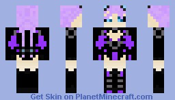 Purple Heart Neptune Minecraft Skin
