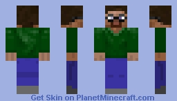 Nerd Steve Minecraft Skin