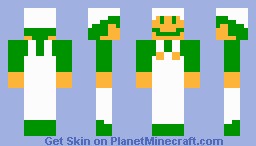 NES Luigi Minecraft Skin