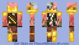 Golden Zombie Piglin Minecraft Skin